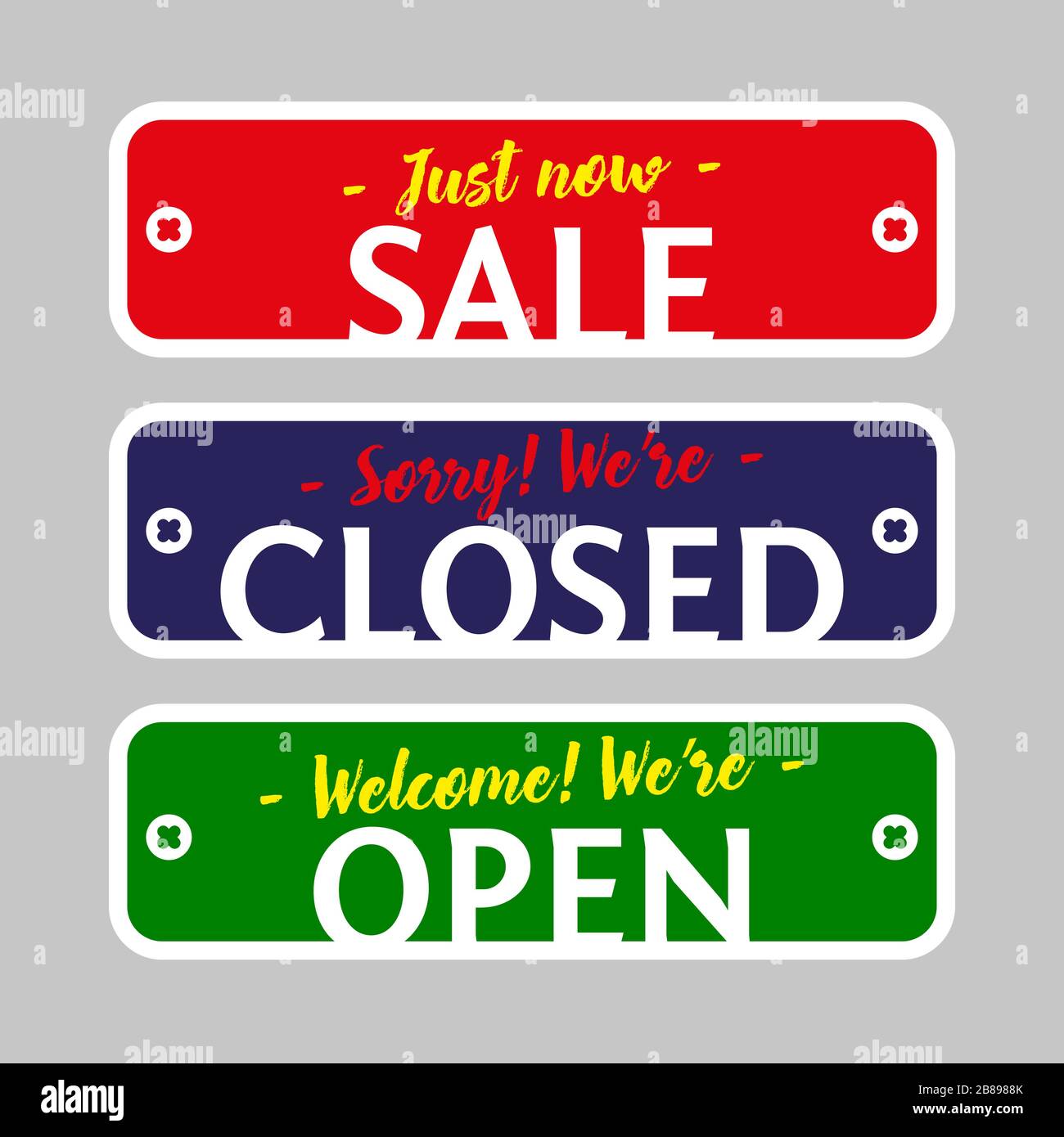 Closed shop sign vintage Stock Vector Images - Alamy