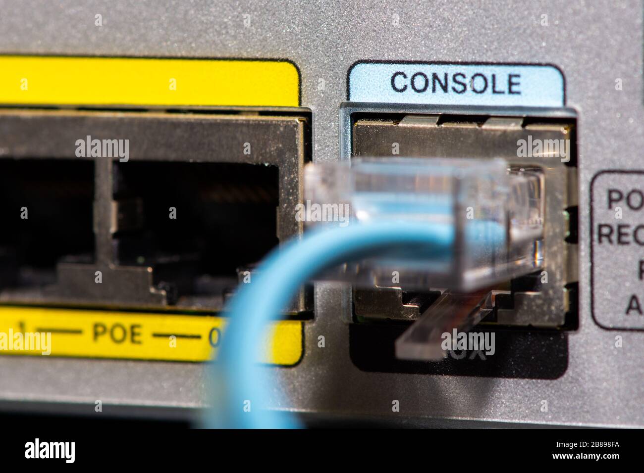 Router console cable for accessing cmmand line interface Stock Photo ...