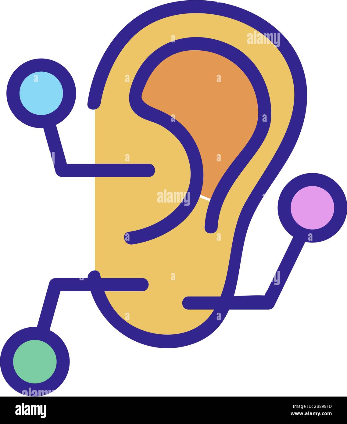 the part of the ear icon vector outline illustration Stock Vector Image ...