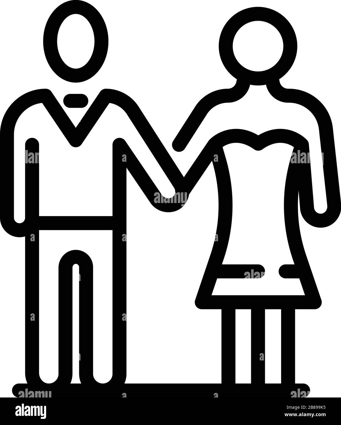 Couple marriage icon, outline style Stock Vector Image & Art - Alamy