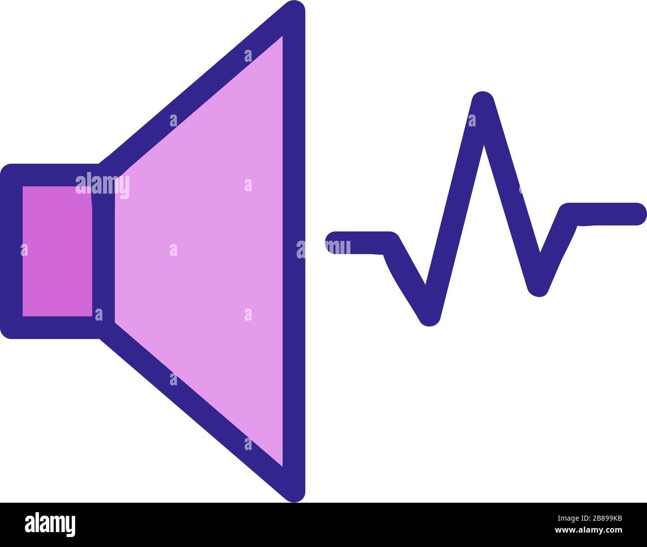 the sound wave icon vector outline illustration Stock Vector Image ...