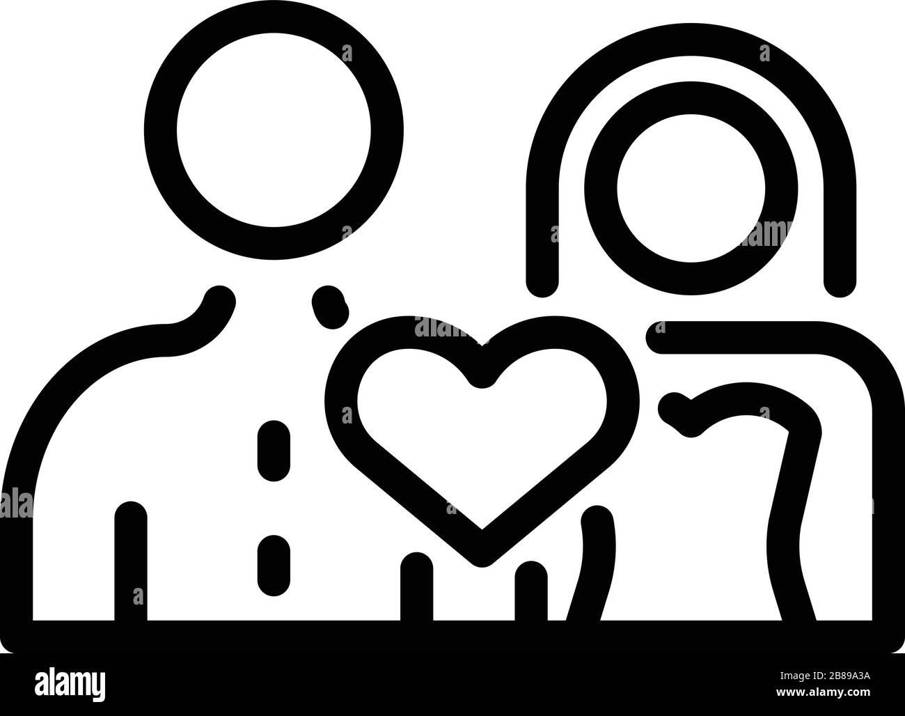 Wedding couple icon, outline style Stock Vector Image & Art - Alamy