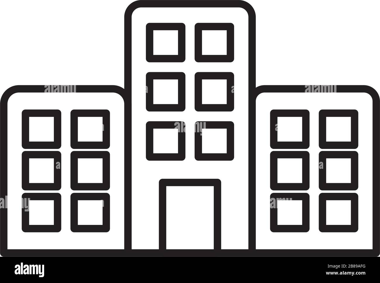 Isolated hospital building line style icon vector design Stock Vector ...