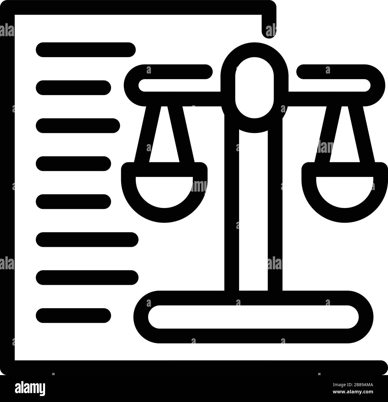 Responsibility balance icon outline Cut Out Stock Images & Pictures - Alamy