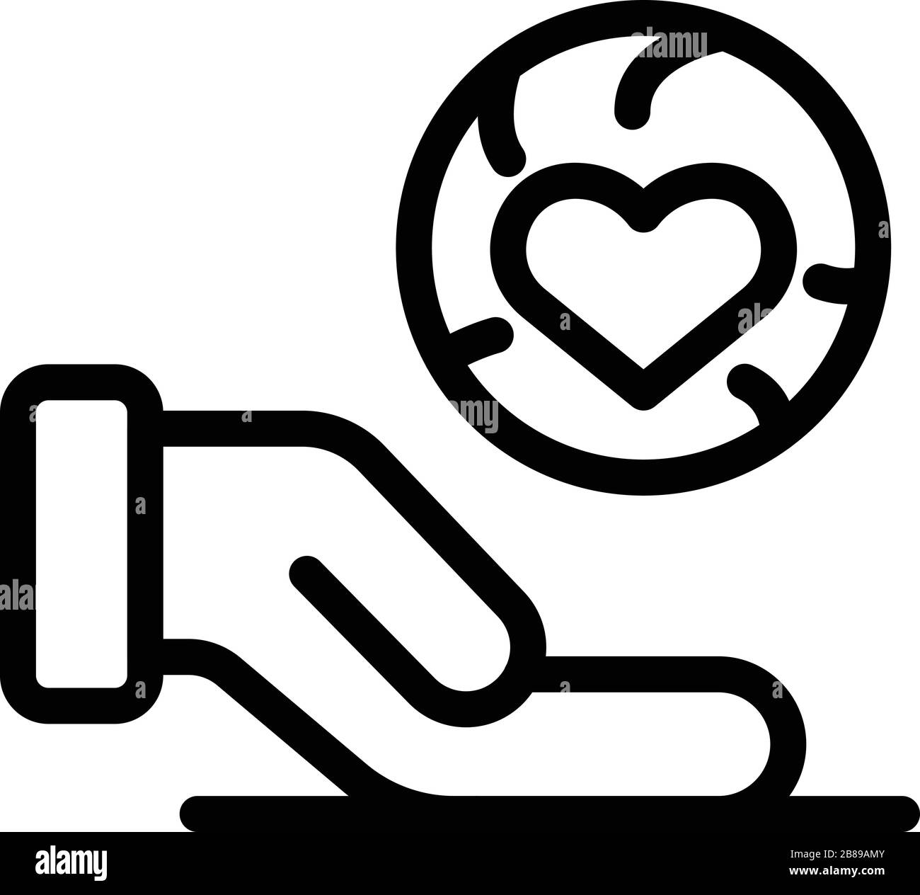 Hand care responsibility icon, outline style Stock Vector Image & Art ...