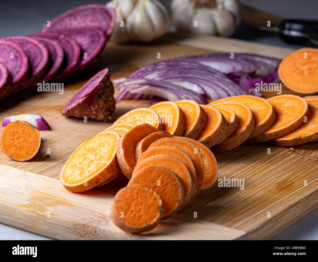 Sweet potato slices Stock Photo - Alamy