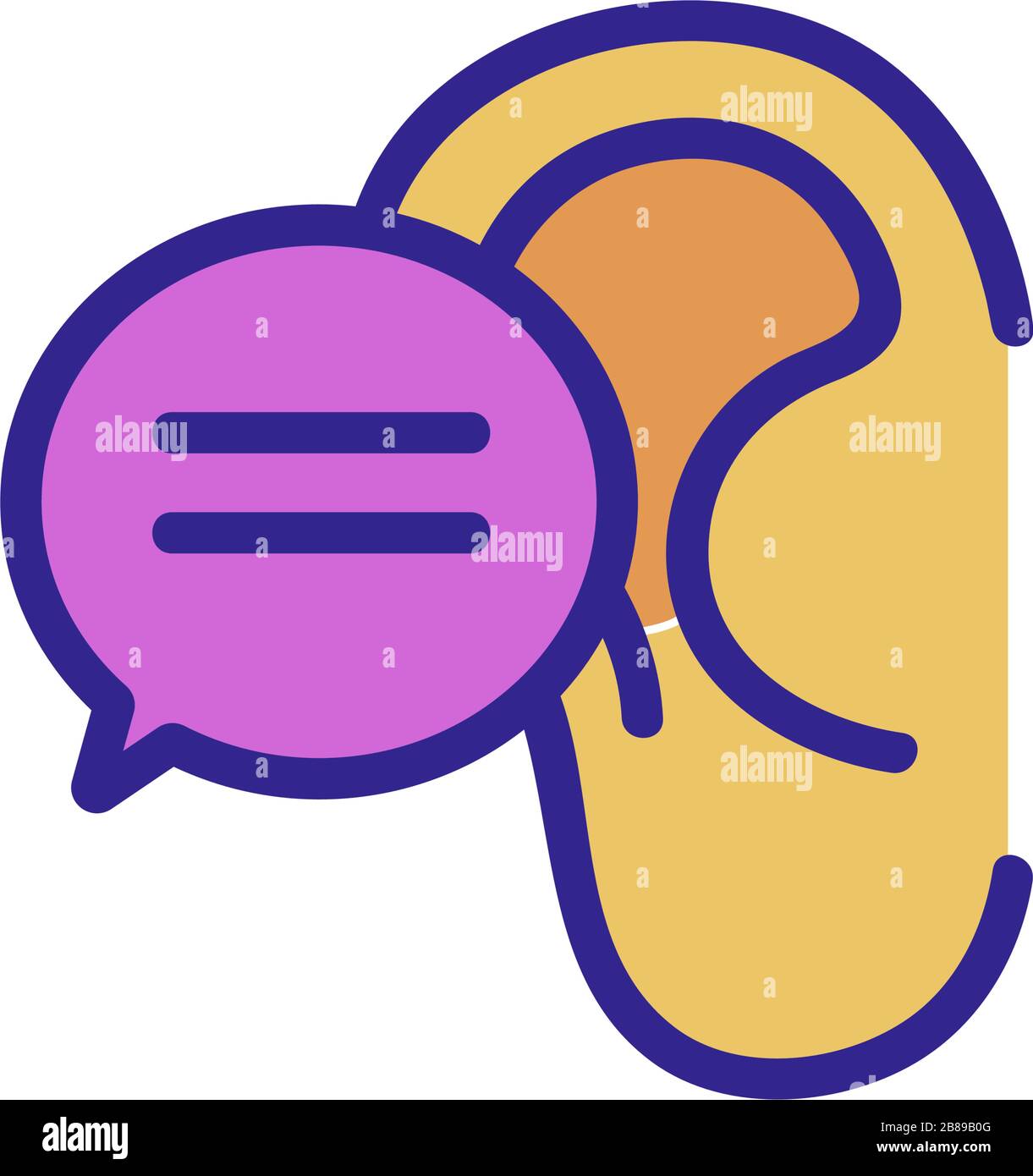 sound ear icon vector outline illustration Stock Vector Image & Art - Alamy