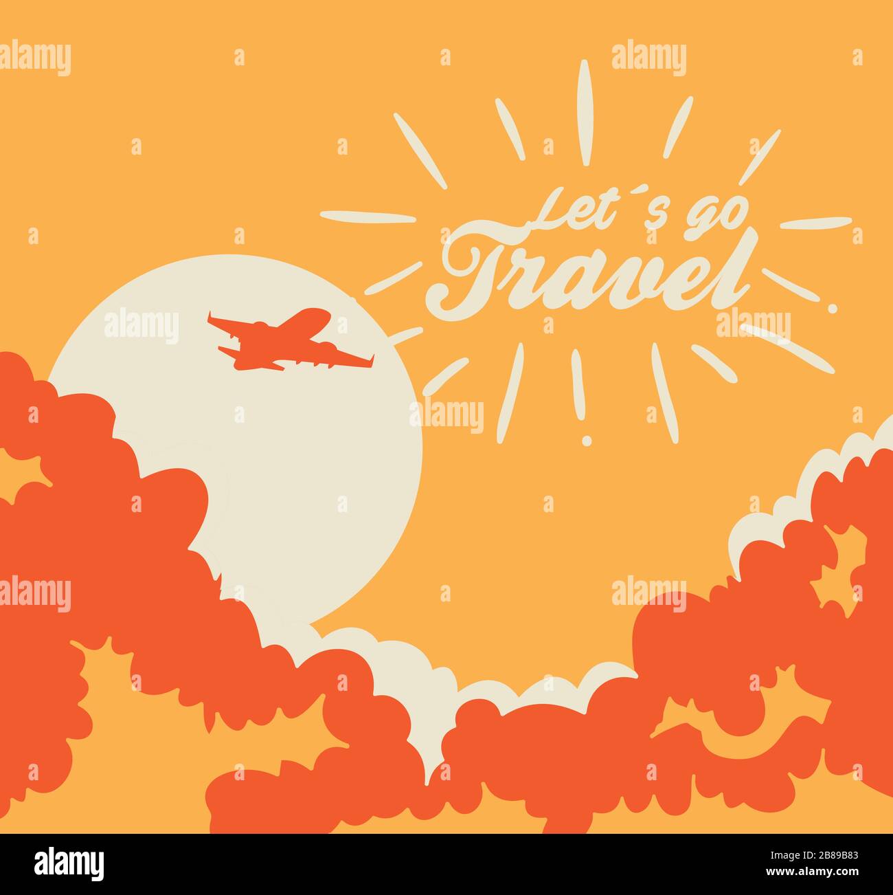 travel poster with airplane flying Stock Vector Image & Art - Alamy