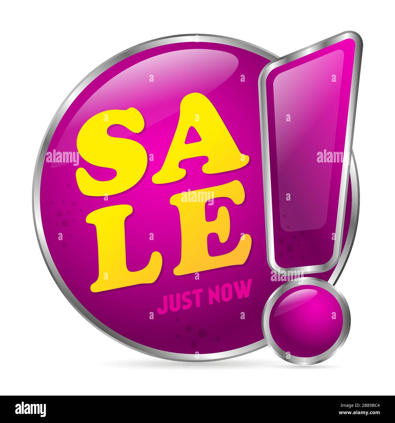 Big red button Sale Just No. Sticker on the door. 3D style Stock Vector ...