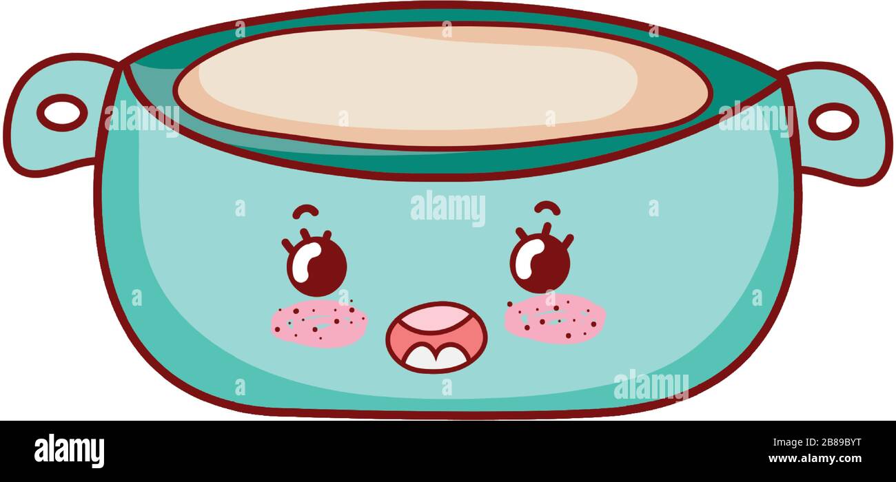 kawaii cream bowl food cartoon isolated icon vector illustration Stock ...