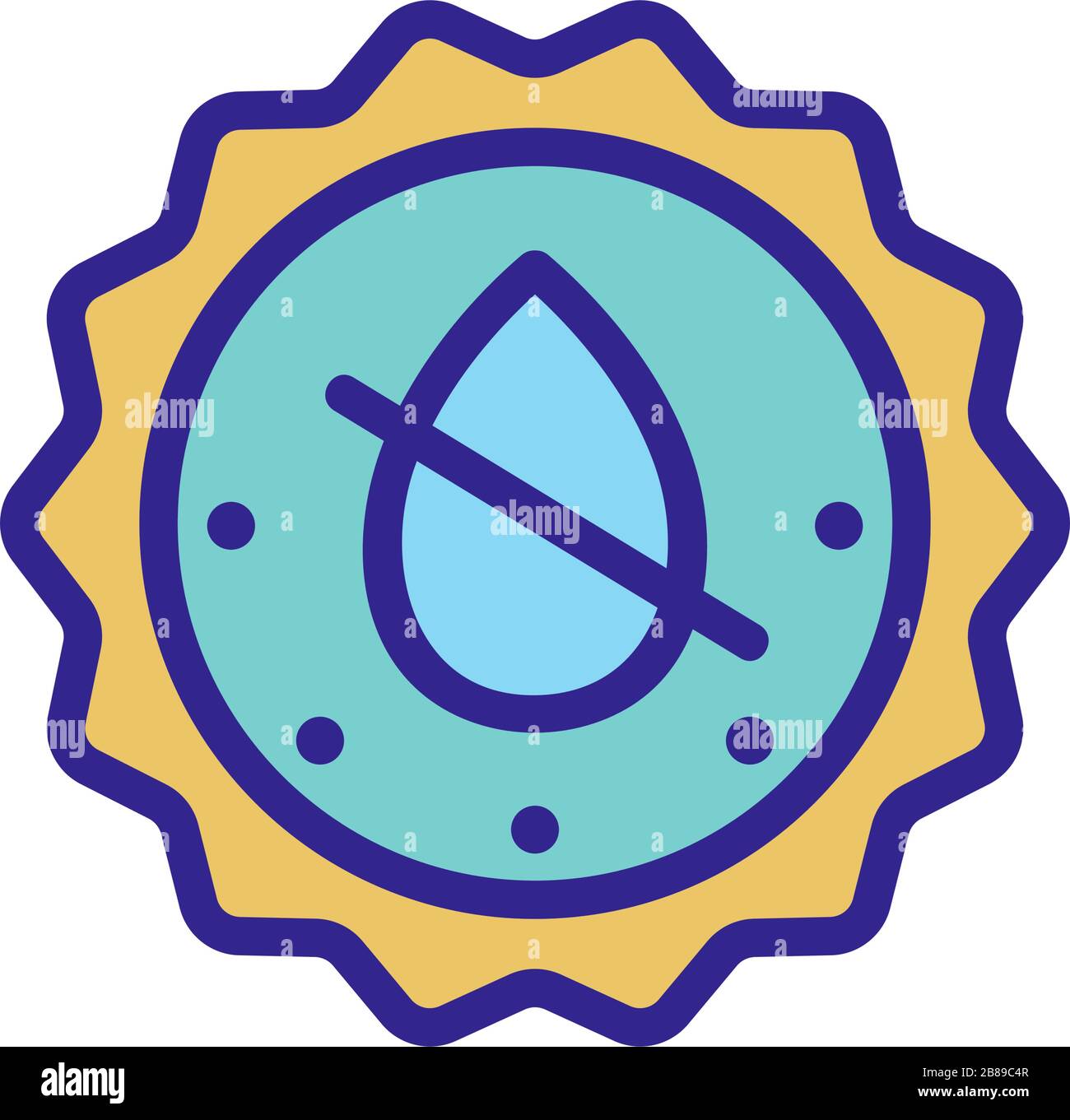 does not contain liquid icon vector outline illustration Stock Vector ...