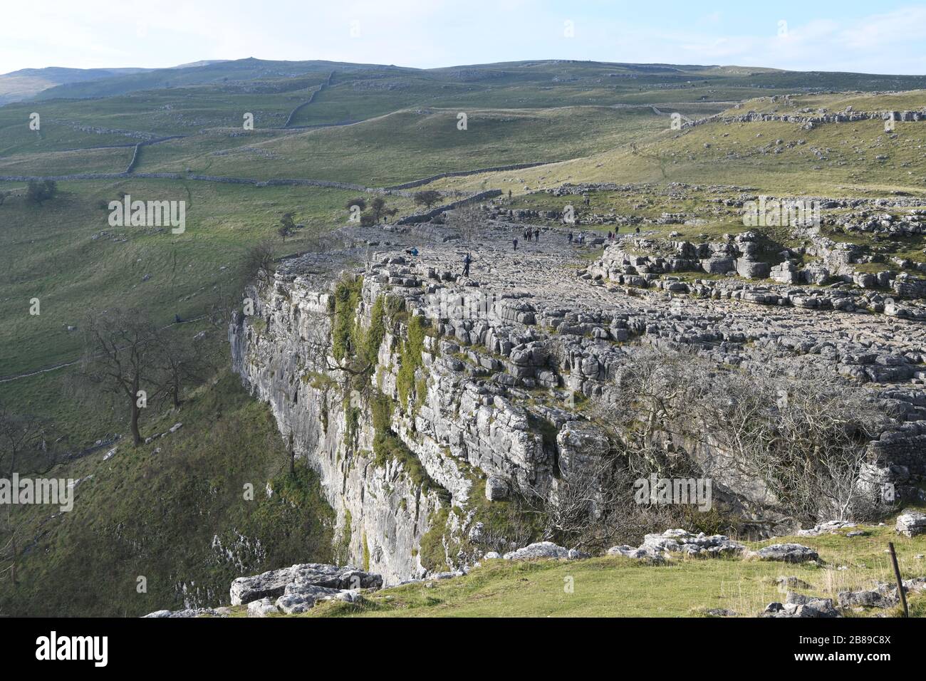 Limestone pavement at the top of Malham Cove, Malham, North Yorkshire ...