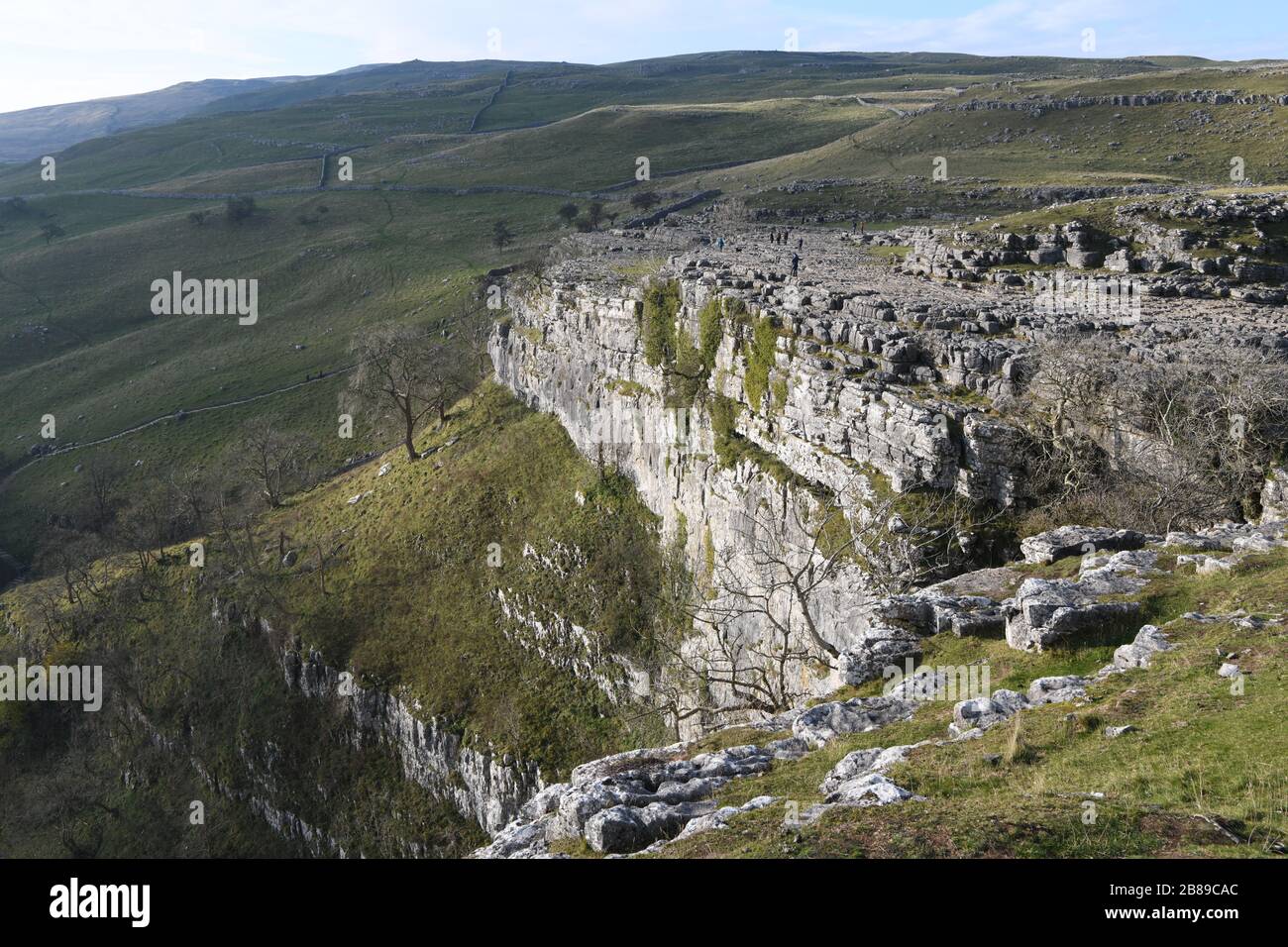 Limestone pavement at the top of Malham Cove, Malham, North Yorkshire ...