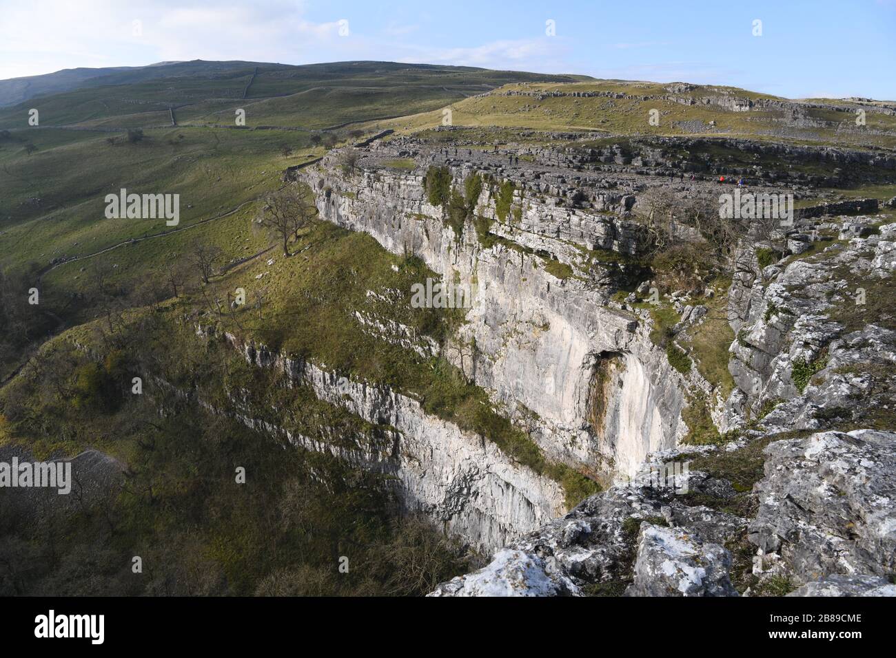 Limestone pavement at the top of Malham Cove, Malham, North Yorkshire ...