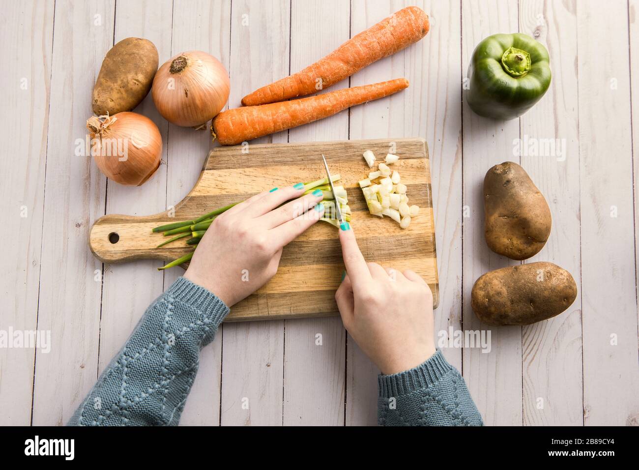Overhead view assorted vegetables hi-res stock photography and images ...