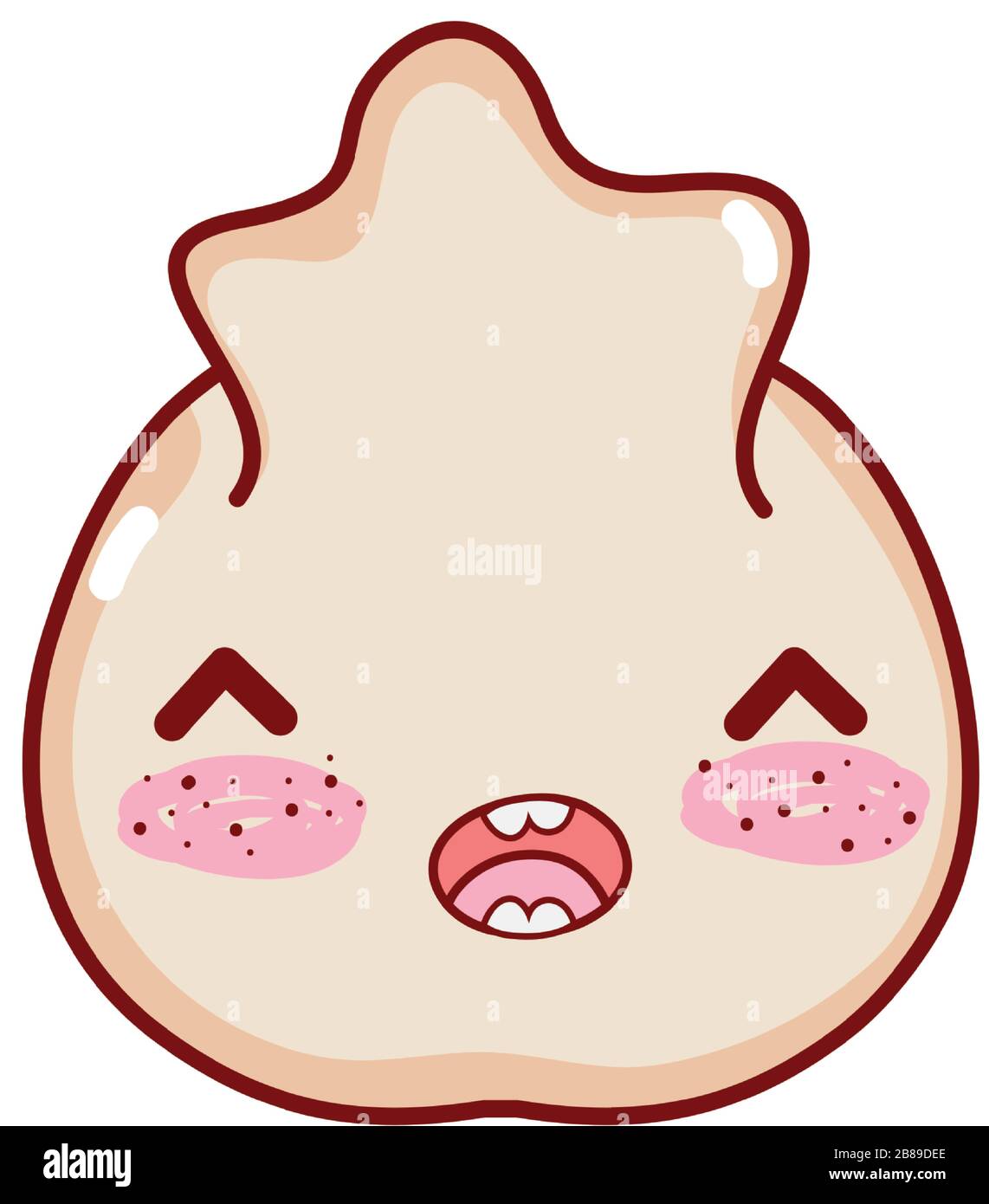 kawaii dumpling japanese food cartoon, sushi and rolls vector ...