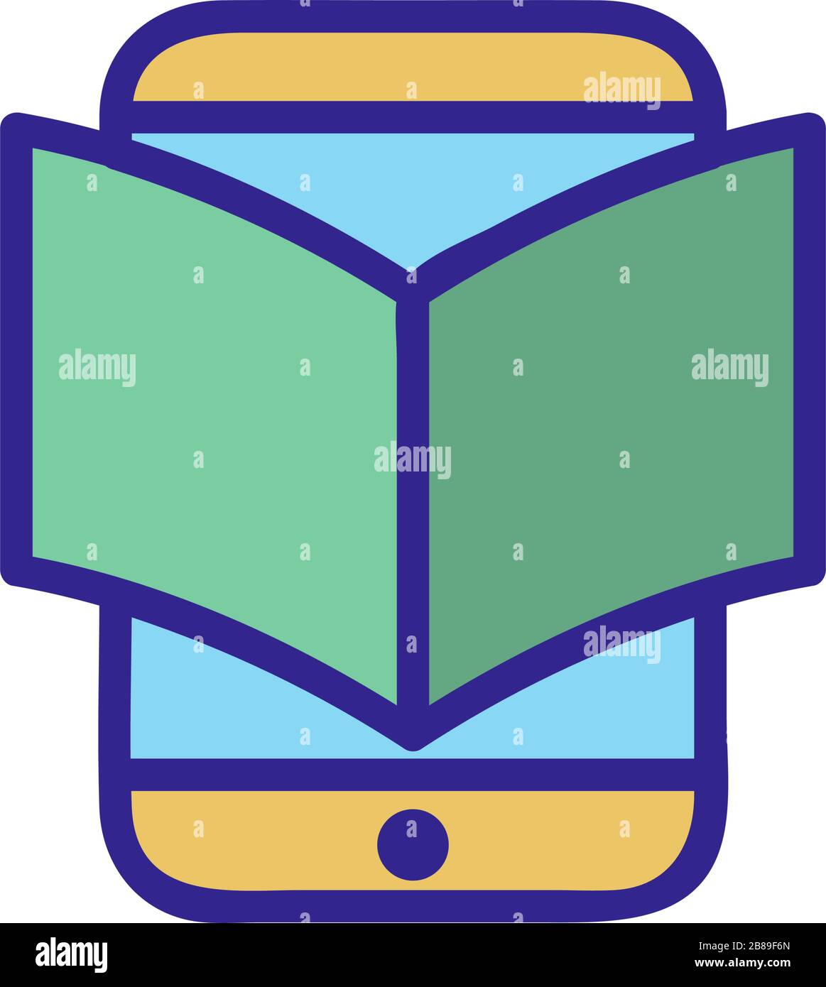 book on phone icon vector outline illustration Stock Vector Image & Art ...
