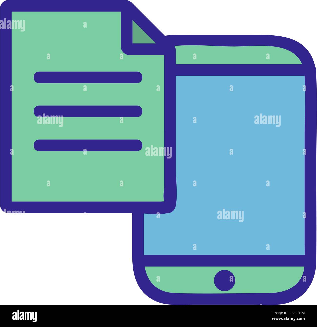 text to phone icon vector outline illustration Stock Vector Image & Art ...
