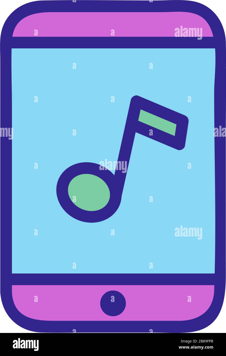 phone music icon vector outline illustration Stock Vector Image & Art ...