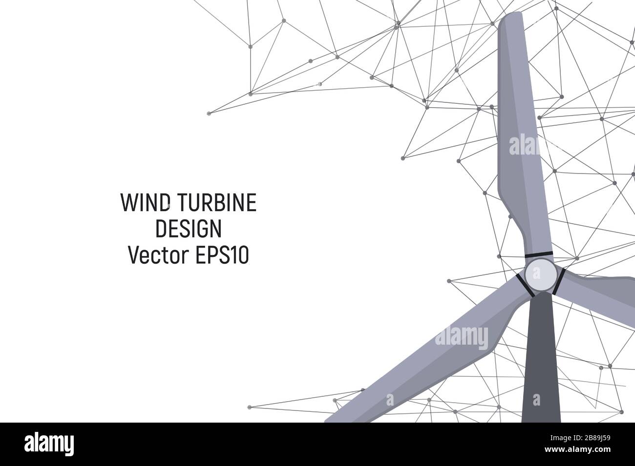 Wind generator. Electricity generation. Vector illustration Modern ...
