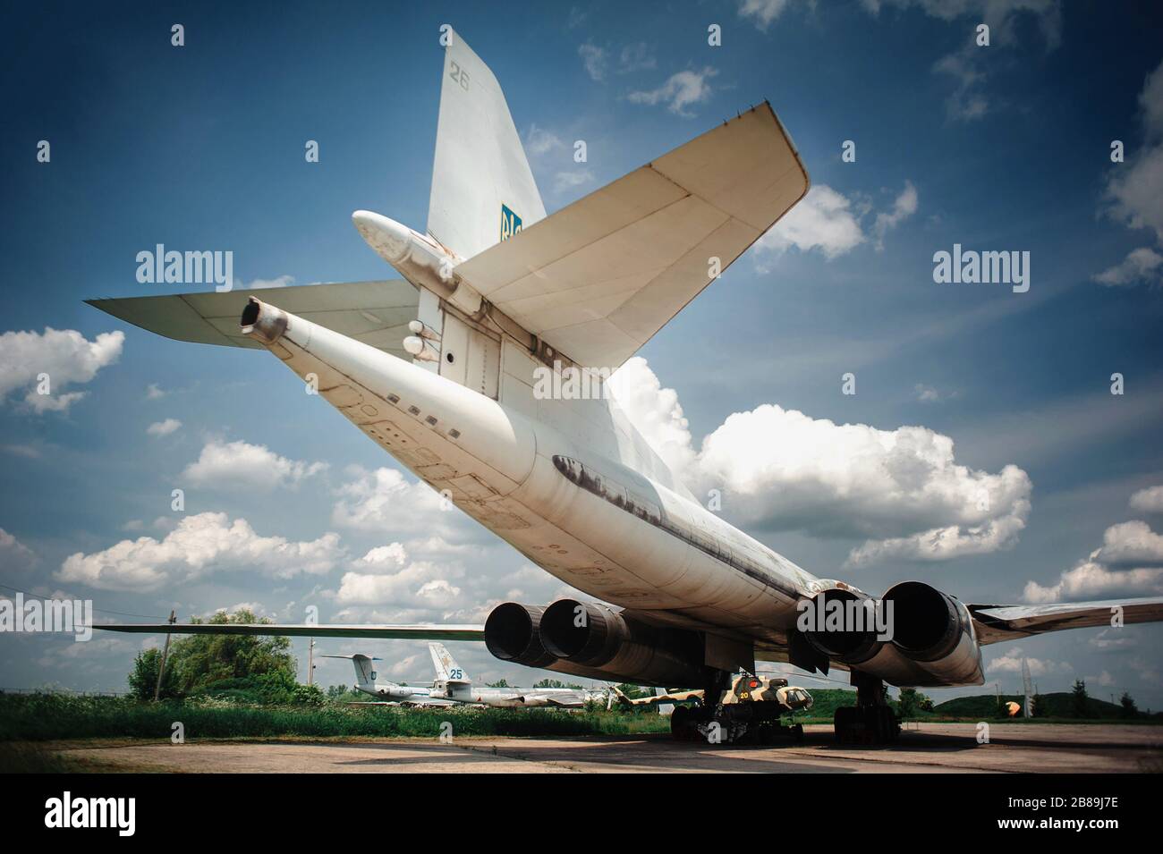 Tu-160 Tupolev supersonic strategic bomber with variable sweep wing ...