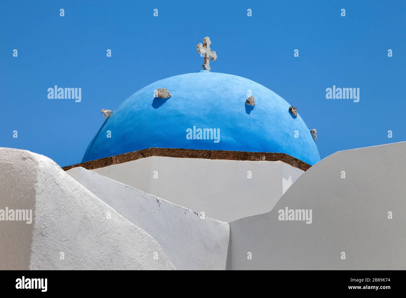 The blue domes of Santorini. Greece Stock Photo - Alamy