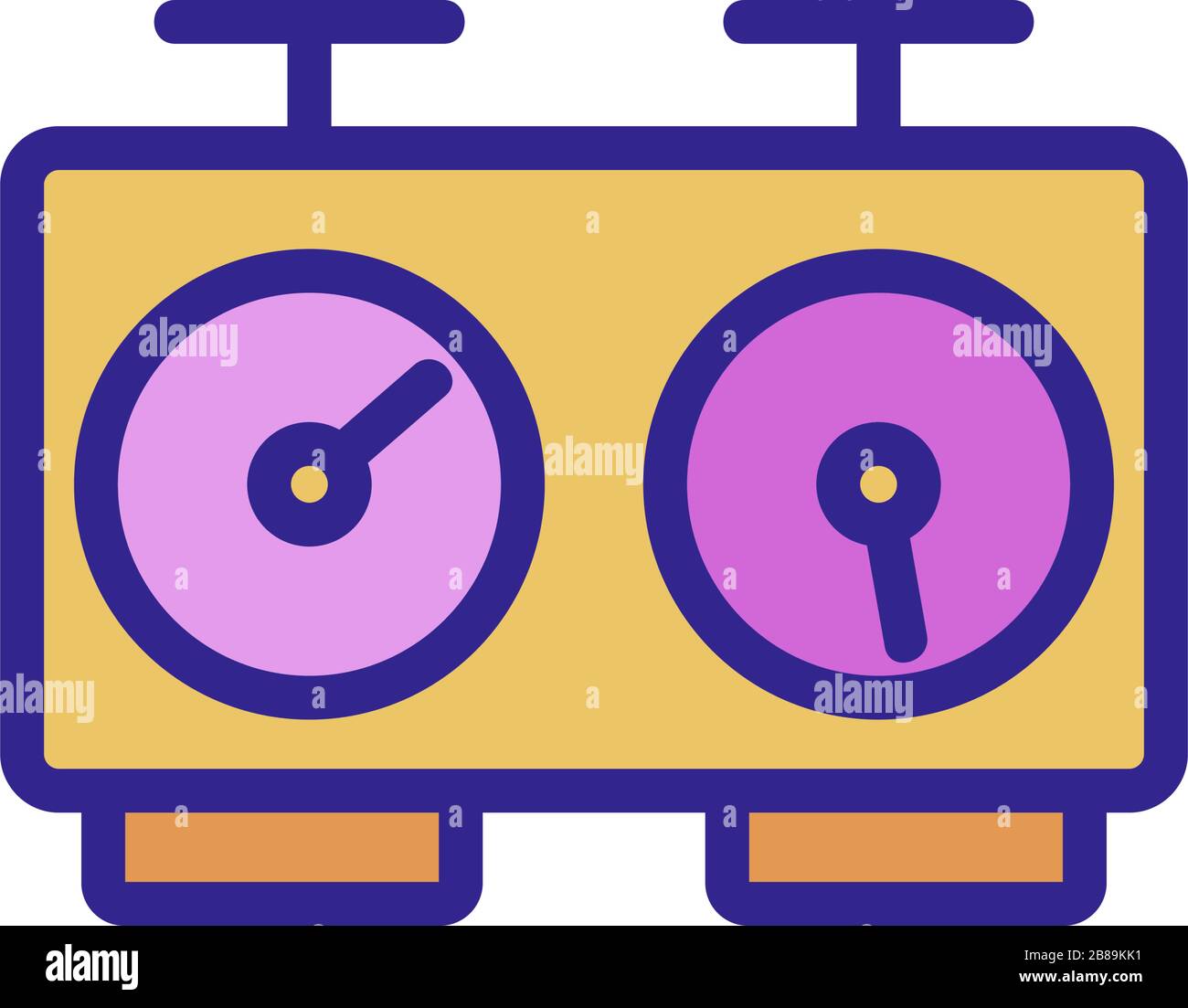 chess clock timer icon vector outline illustration Stock Vector Image ...