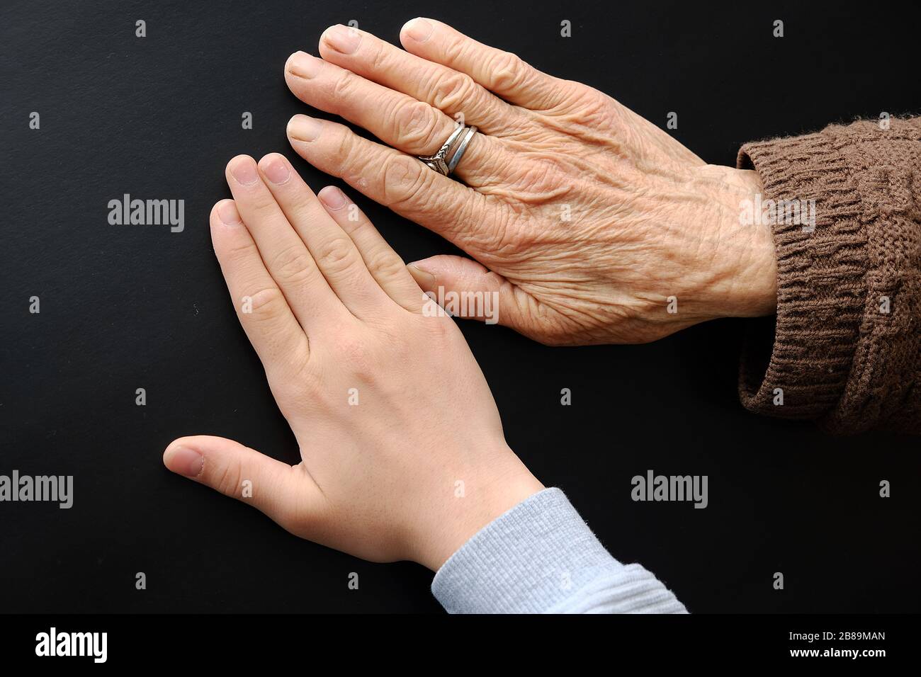 Hand old young comparison hi-res stock photography and images - Alamy