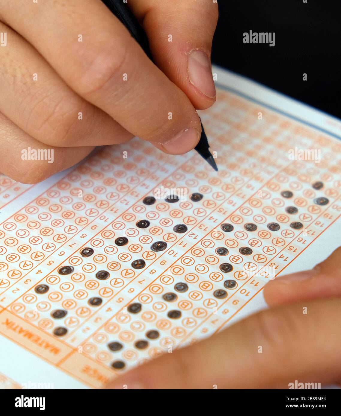 marking optical paper, marked question options and optical exam paper ...