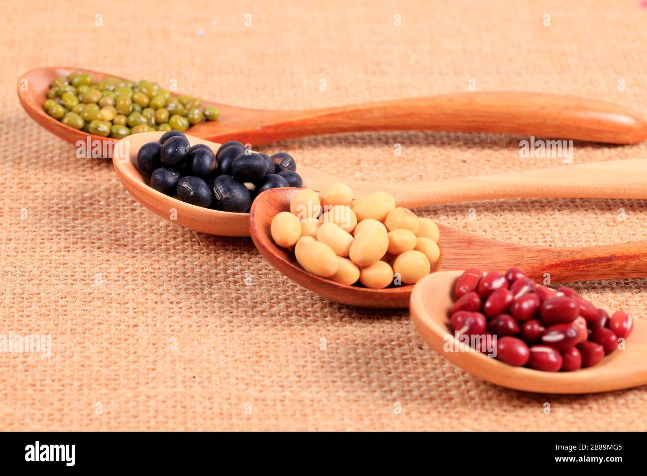 collection of legumes, A close-up Stock Photo - Alamy