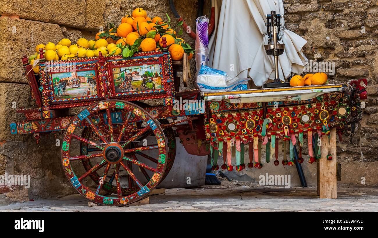The Sicilian cart is an ornate, colorful style of horse or donkey-drawn ...