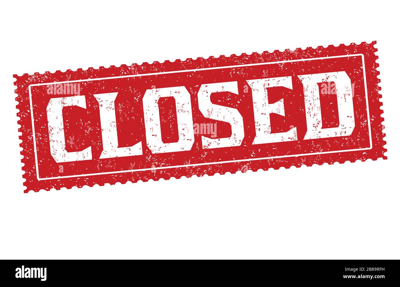 Closed sign or stamp on white background, vector illustration Stock ...