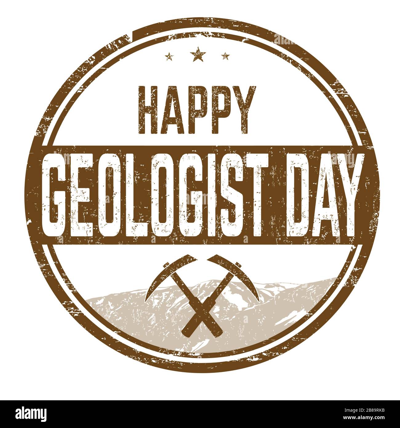 Happy geologist day sign or stamp, on white background, vector ...