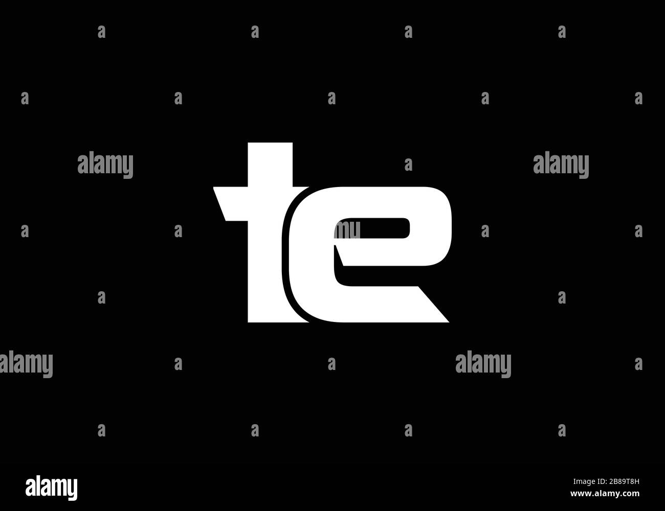 T E, TE Initial Letter Logo design vector template, Graphic Alphabet ...