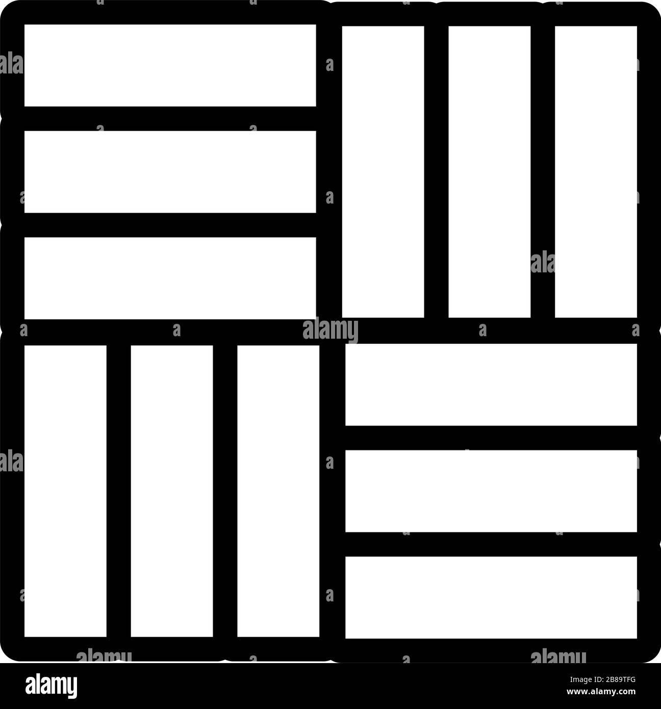 tile square icon vector outline illustration Stock Vector Image & Art ...