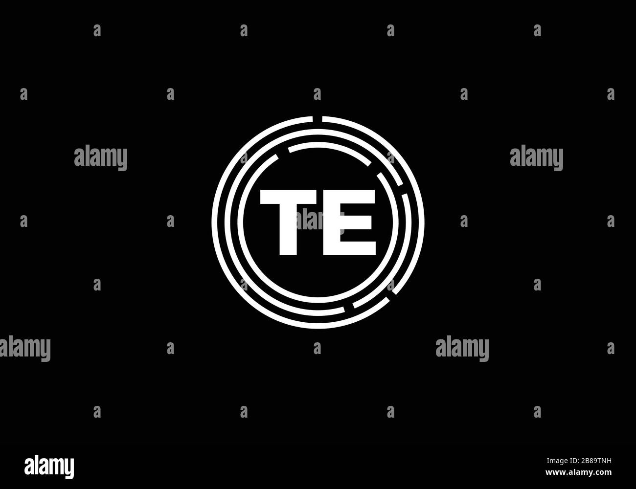 T E, TE Initial Letter Logo design vector template, Graphic Alphabet ...