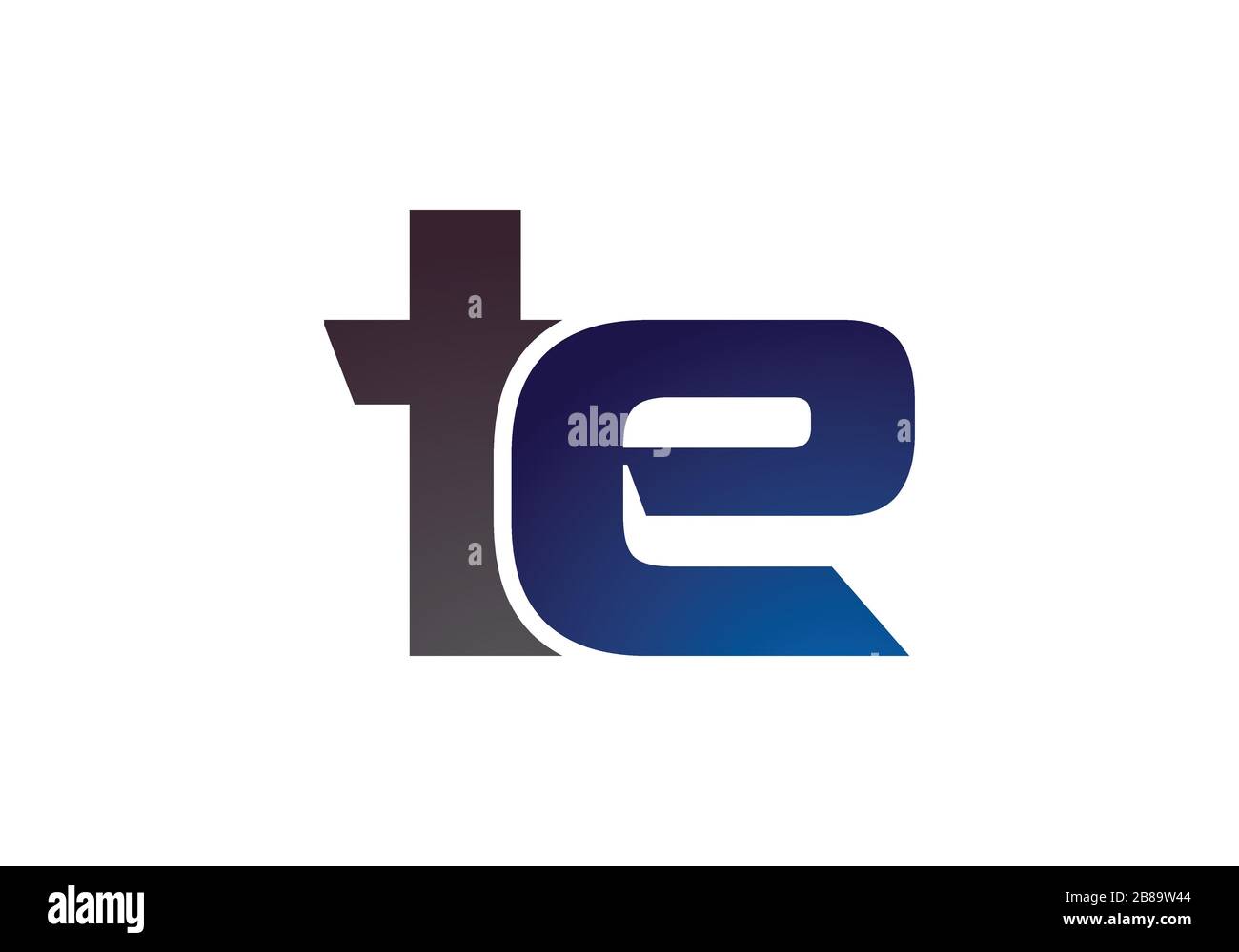 T E, TE Initial Letter Logo design vector template, Graphic Alphabet ...