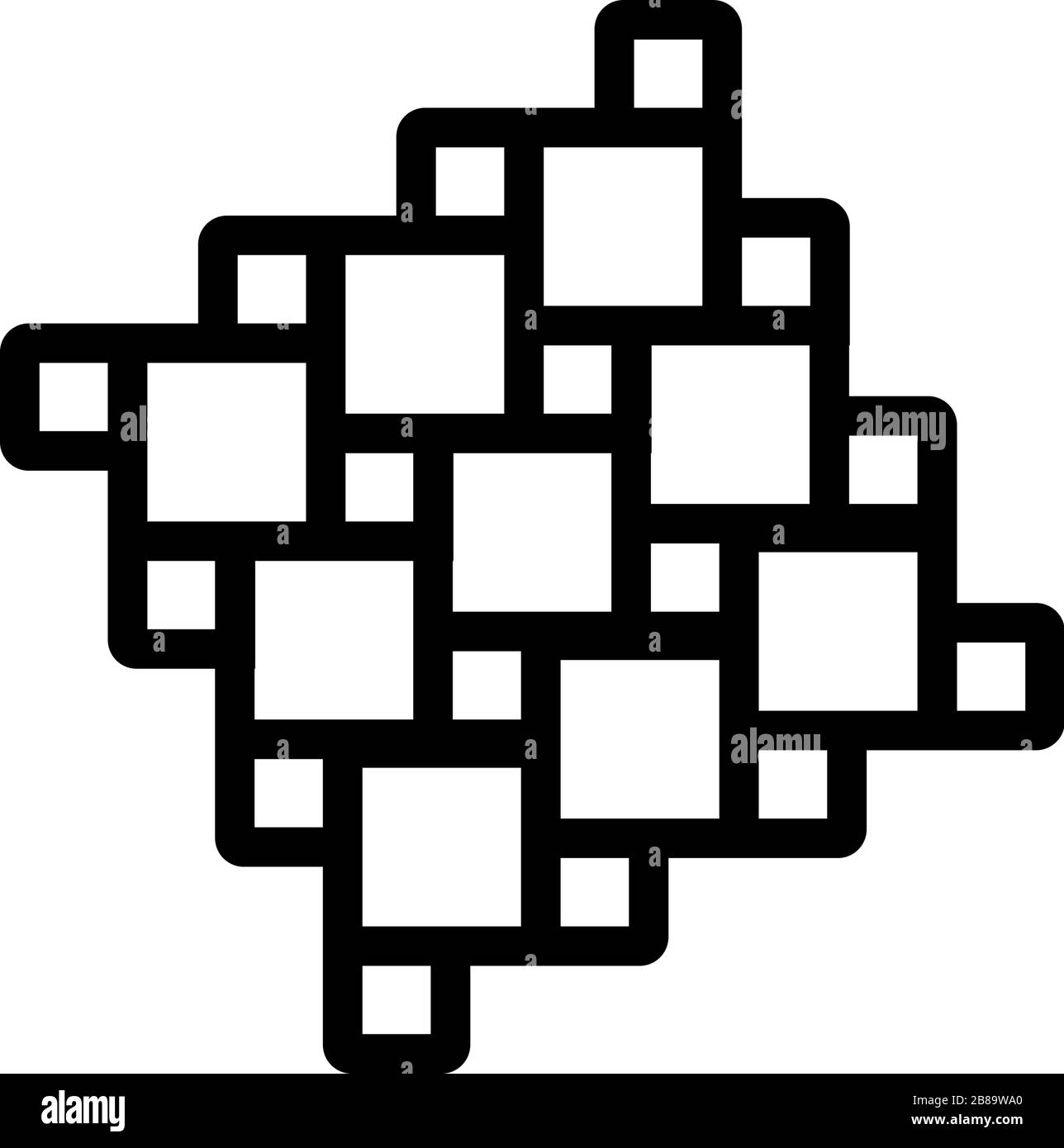 beautiful tile icon vector outline illustration Stock Vector Image ...