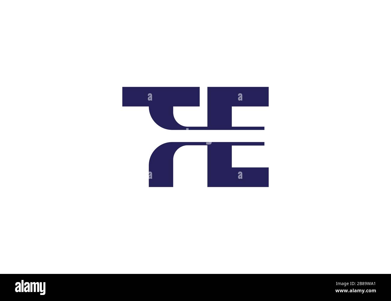 T E, TE Initial Letter Logo design vector template, Graphic Alphabet ...