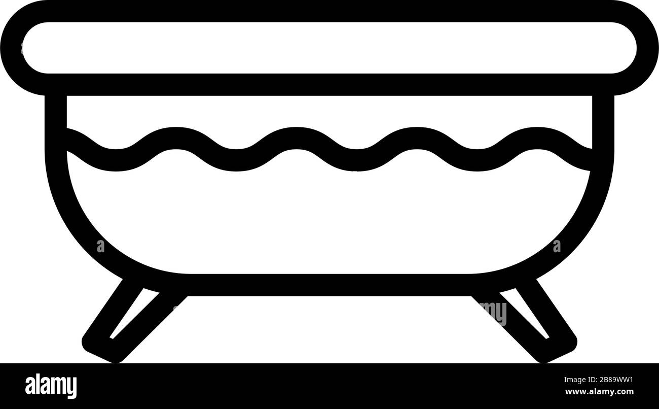 bath ceramic icon vector outline illustration Stock Vector Image & Art ...