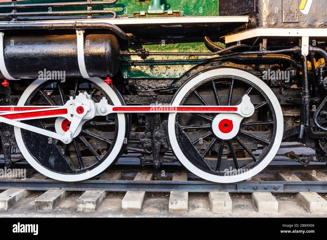 Train wheels on rails hi-res stock photography and images - Alamy
