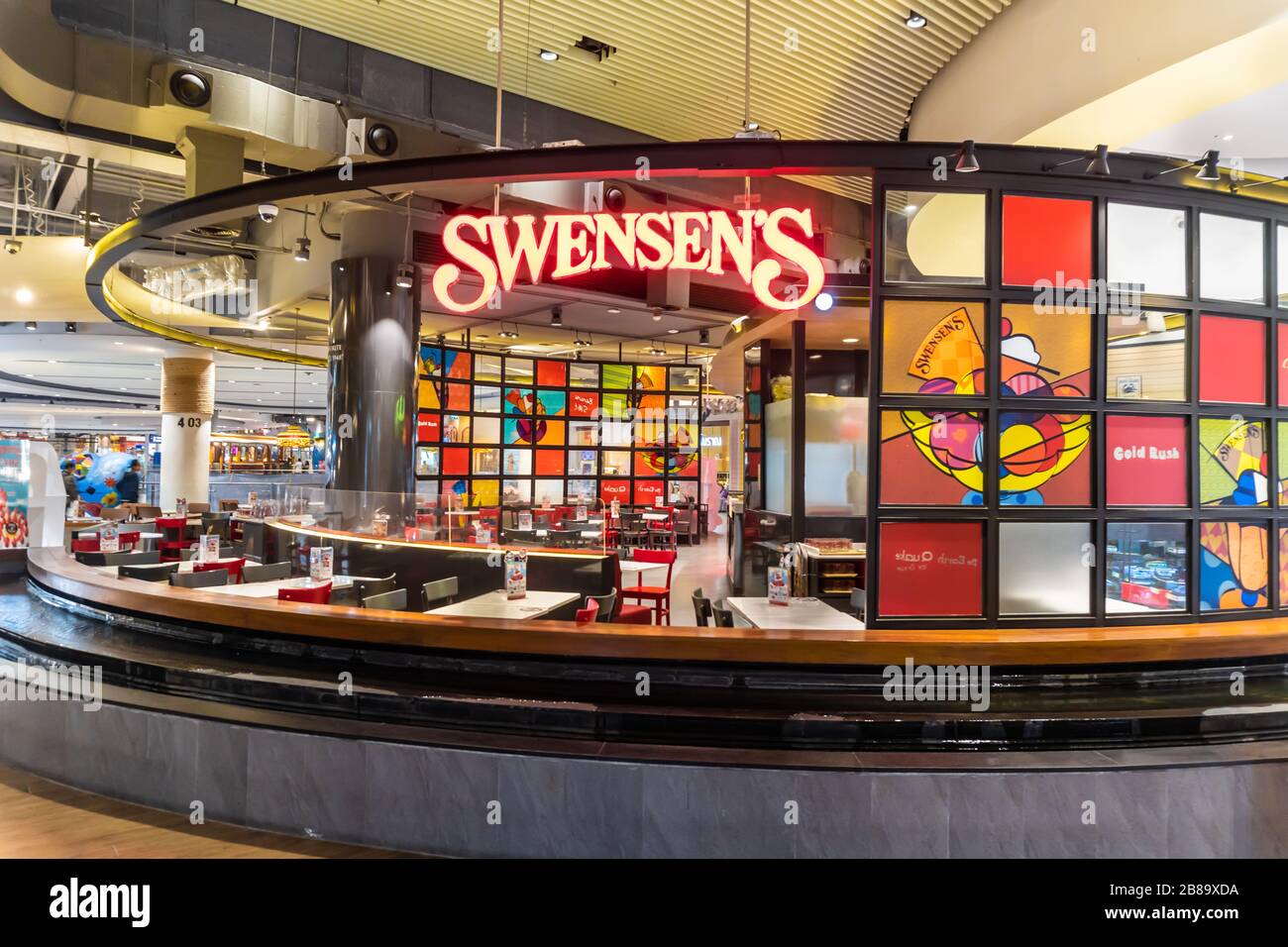Nakhon Ratchasima, Thailand January 29, 2020. Swensen's ice cream ...