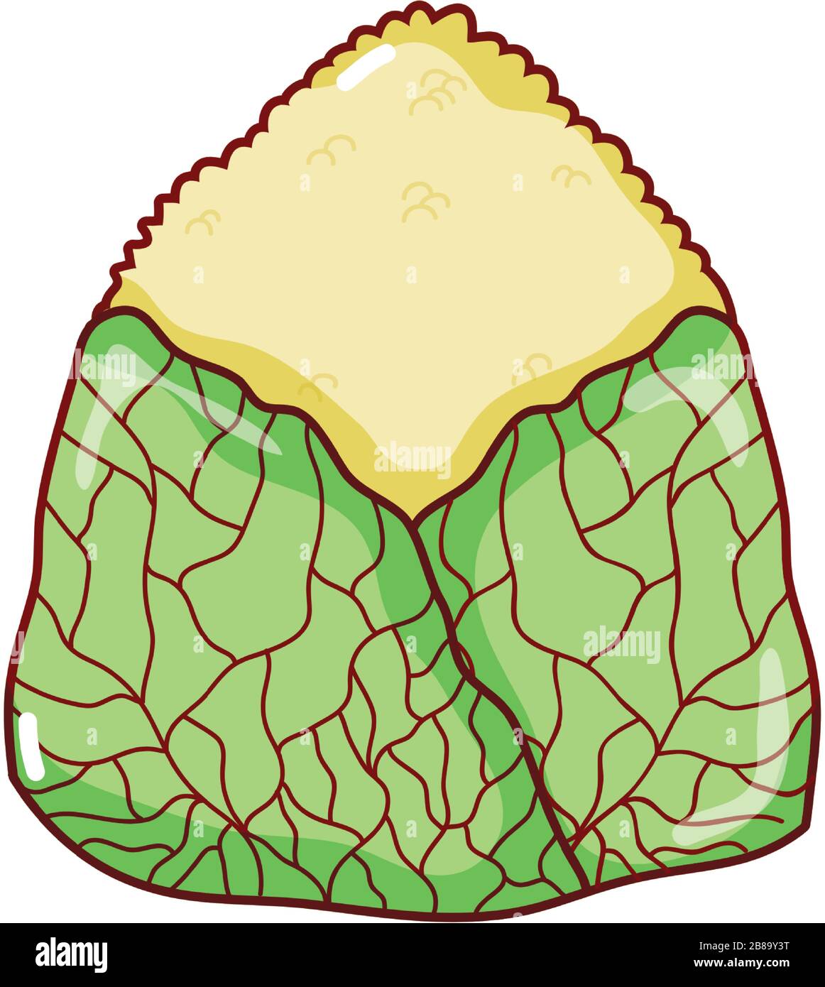 rice cake food japanese menu cartoon isolated icon vector illustration ...