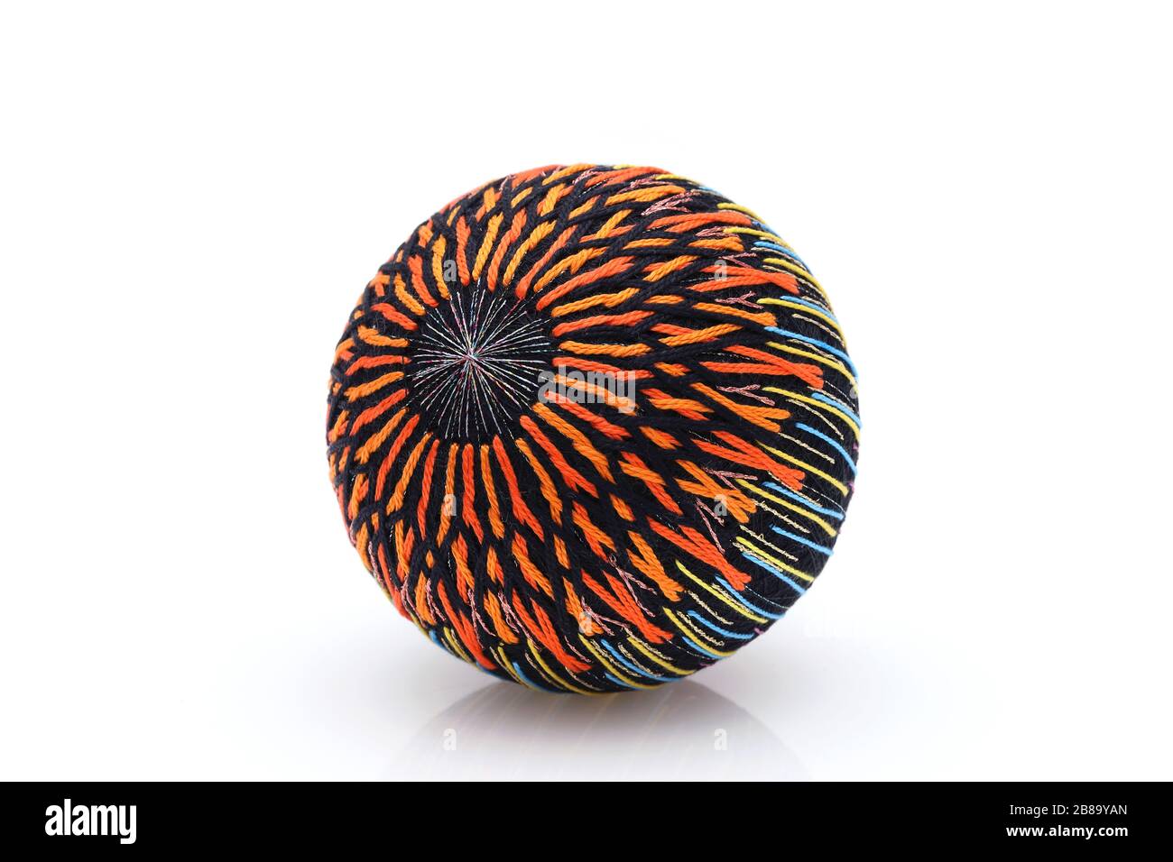 Japanese traditional colorful temari ball on a white backgrund Stock ...