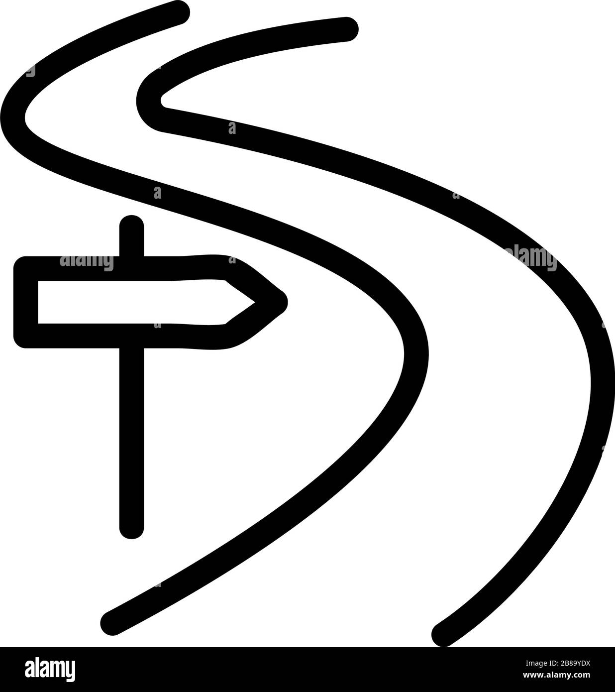 pointer on the road icon vector outline illustration Stock Vector Image ...