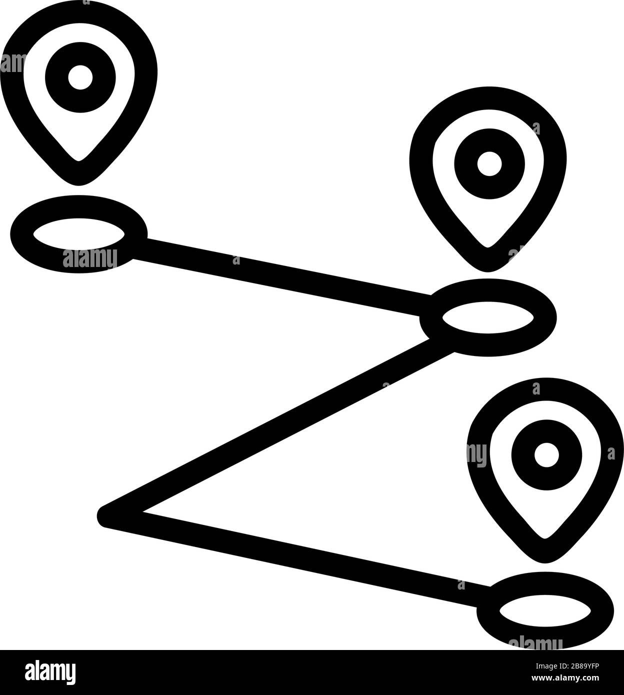 driving directions icon vector outline illustration Stock Vector Image ...