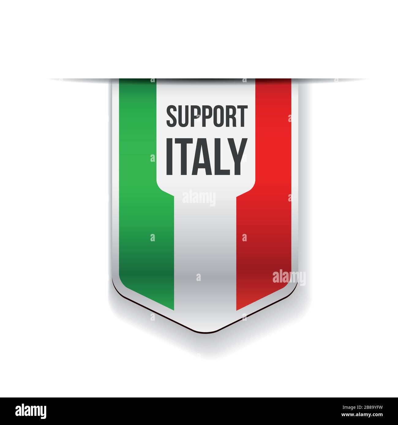 Support Italy flag ribbon sign Stock Vector Image & Art - Alamy