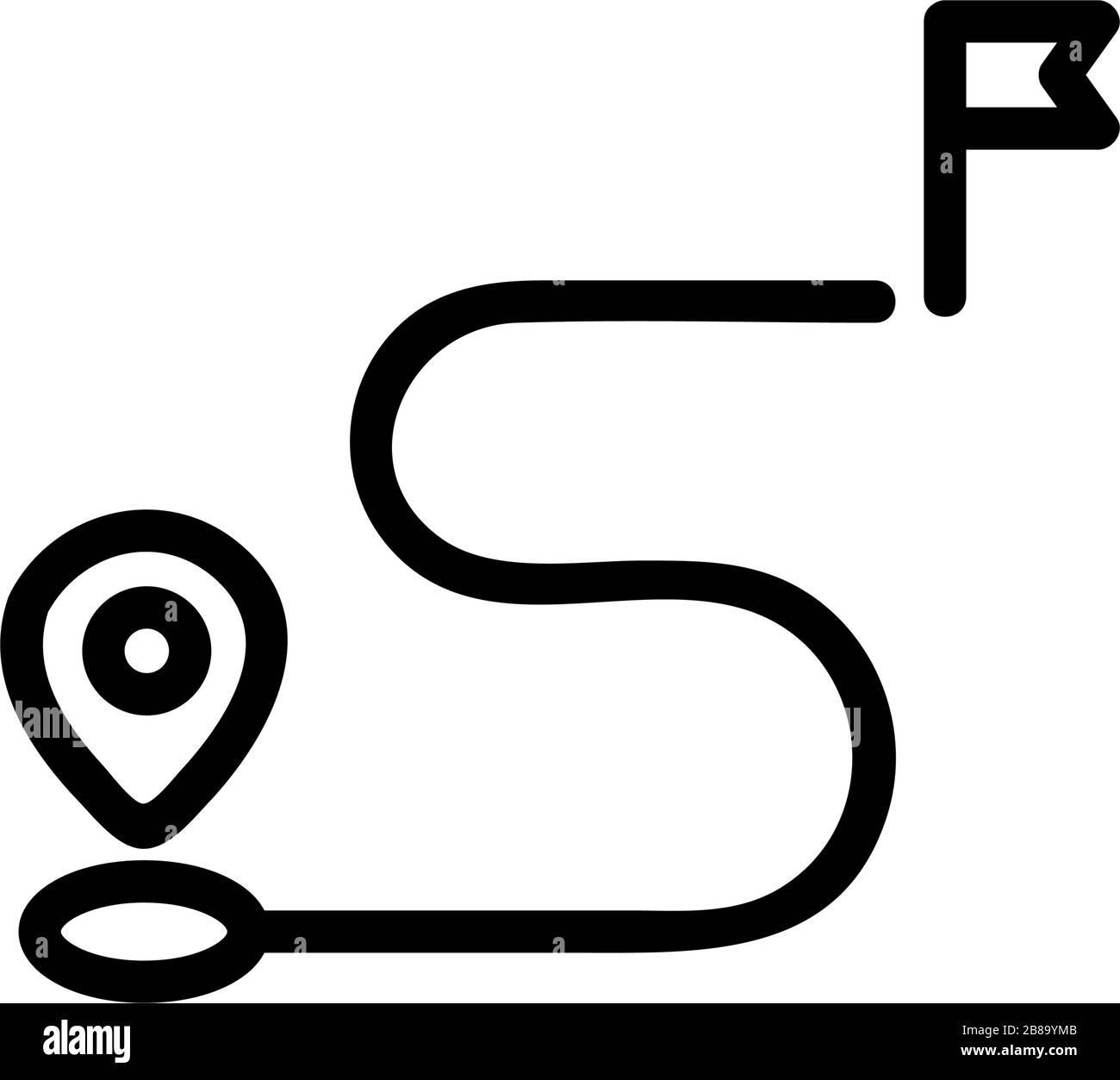 the trail icon vector outline illustration Stock Vector Image & Art - Alamy