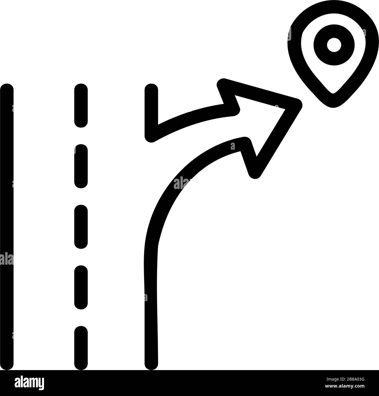 path route icon vector outline illustration Stock Vector Image & Art ...