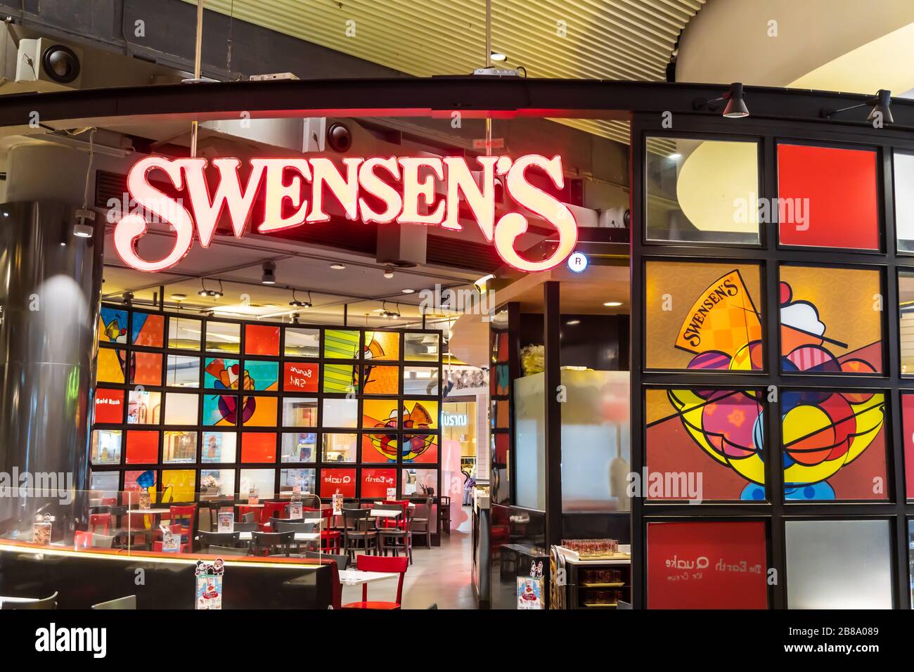 Nakhon Ratchasima, Thailand January 29, 2020. Swensen's ice cream ...